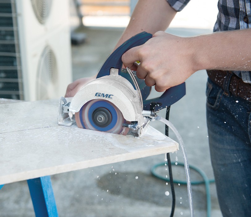 GMC 1250W Wet Stone Cutter 110mm w/ Two Blades | woodworking tools ...